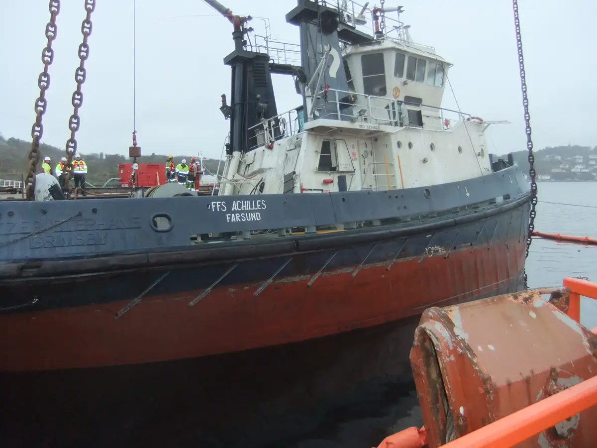 Salvage operation of FFS Achilles - J.J. Ugland Construction
